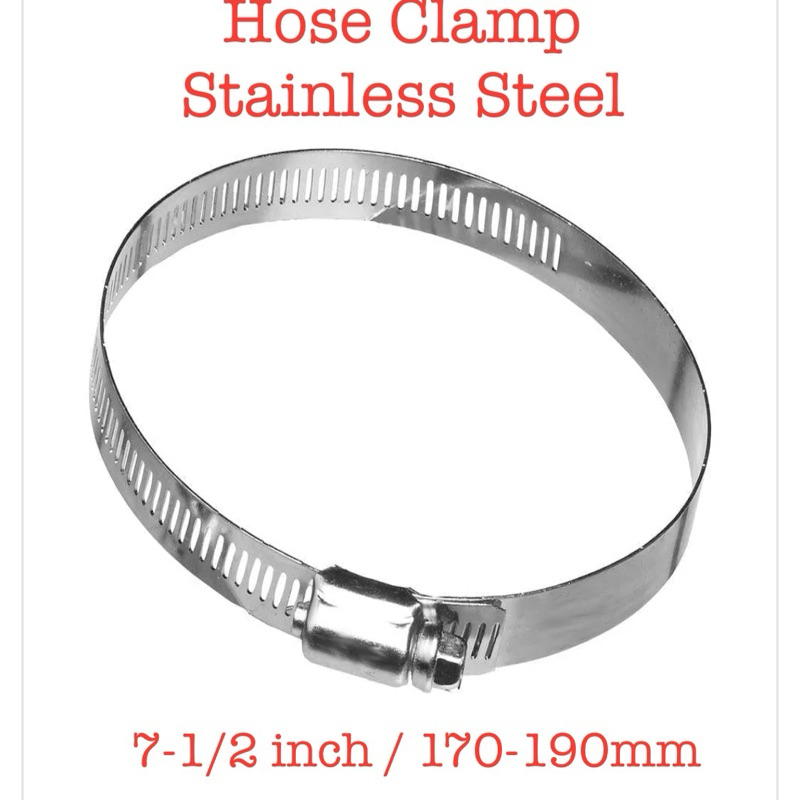 Jual Klem Selang Pipa 7-1/2 inch 170-190mm Hose Clamp Adjustable ...
