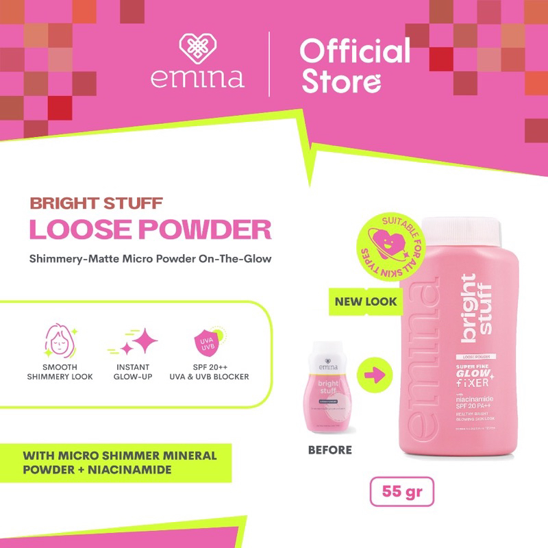 Jual Emina Bright stuff loose powder / emina loose powder / emina bedak ...