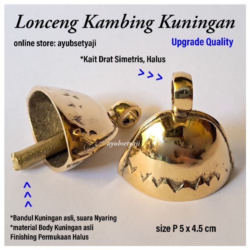 Jual Lonceng Kambing no1 dan no2 Polos Lonceng Kuningan Sapi Klintingan ...
