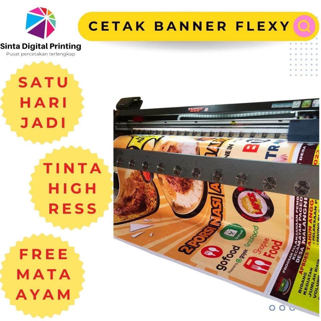 Jual Cetak Spanduk Banner Bahan Flexy 340 Toko Kedai Warung Makan Bagus ...