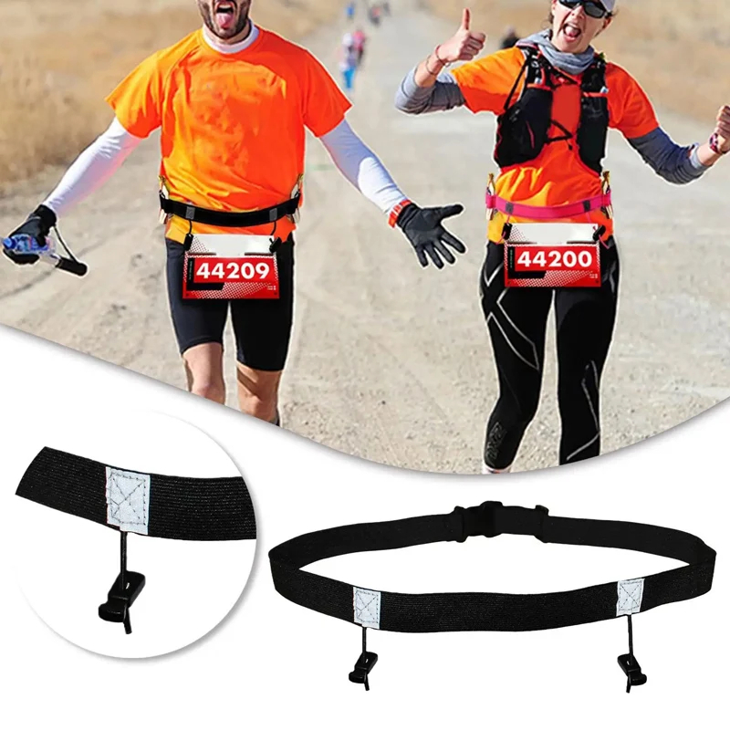 Jual Outdoor Running Belt Race Belt Waist Triathlon Marathon Race ...
