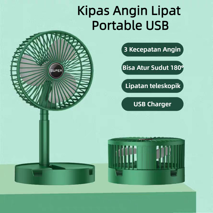Jual Kipas Angin Lipat Portable USB Charger/Kipas Angin Meja Portable ...