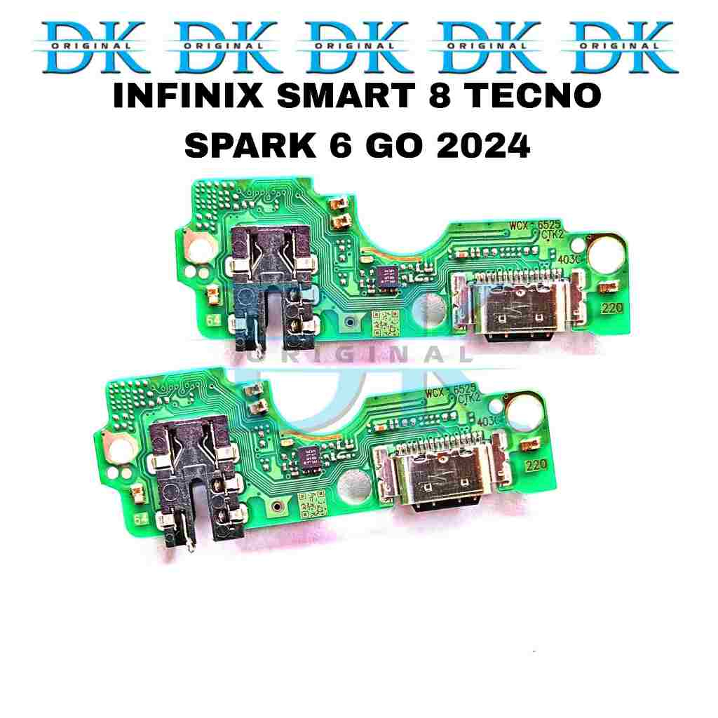 Jual Konektor Charger Infinix Smart 8 Tecno Spark 6 Go 2024 X6525 USB Papan Cas MIc Pcb Board ...