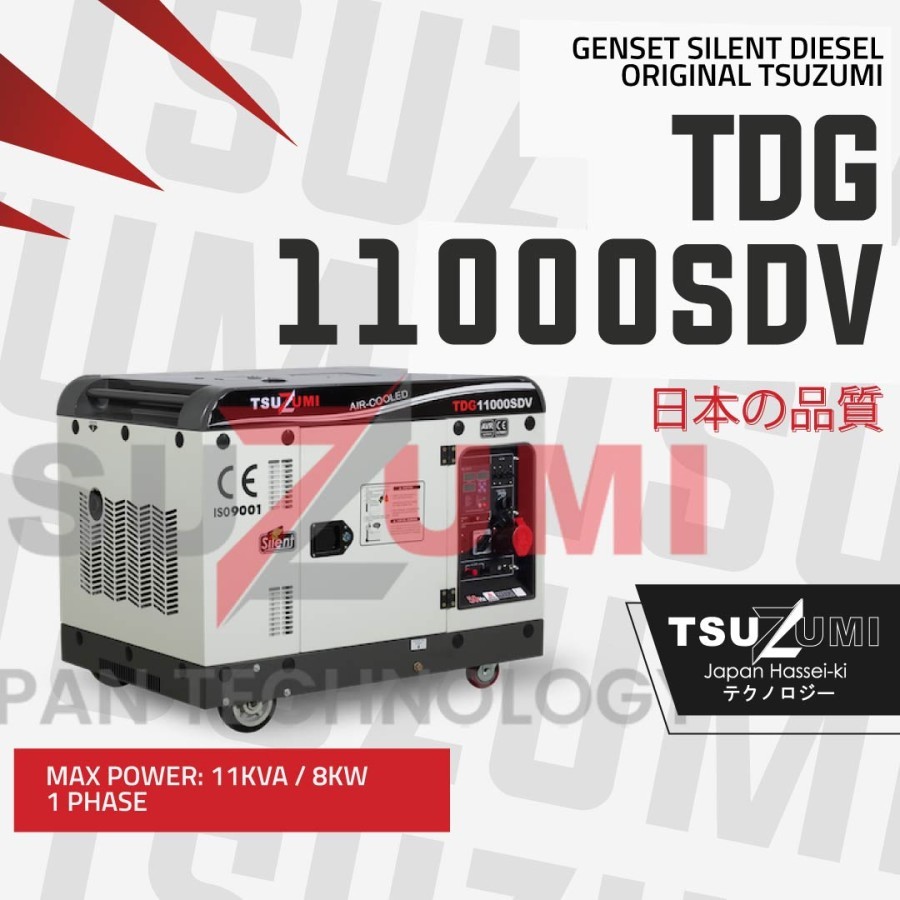 Jual Genset Silent 10 KVA Tsuzumi TDG 11000 SDV Japan Technology / Genset Diesel Silent Surabaya ...