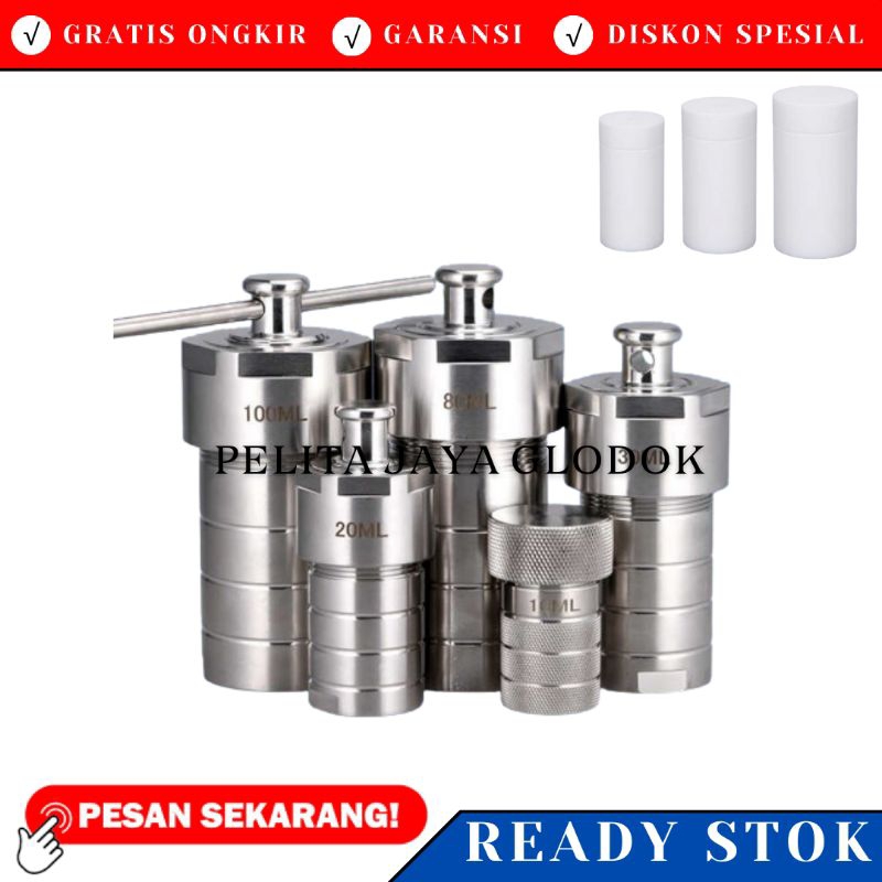 Jual Hydrothermal Autoclave Reactor Teflon Chamber Synthesis 100ml | Shopee Indonesia