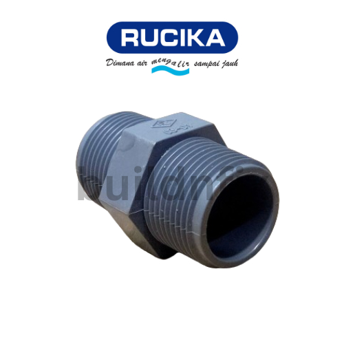 Jual RUCIKA DOUBLE NIPPLE / DOBEL NEPEL DRAT LUAR PVC 1/2" AW (TEBAL) | Shopee Indonesia