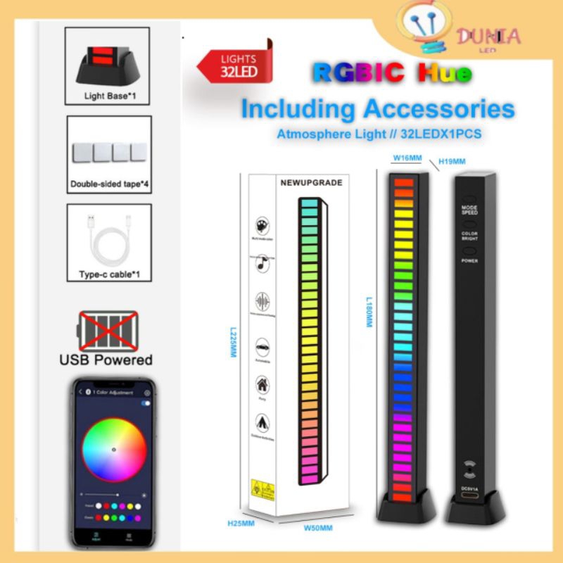 Jual LED Bar Lampu Equalizer Audio Spectrum Strip Lampu RGB Mengikuti ...