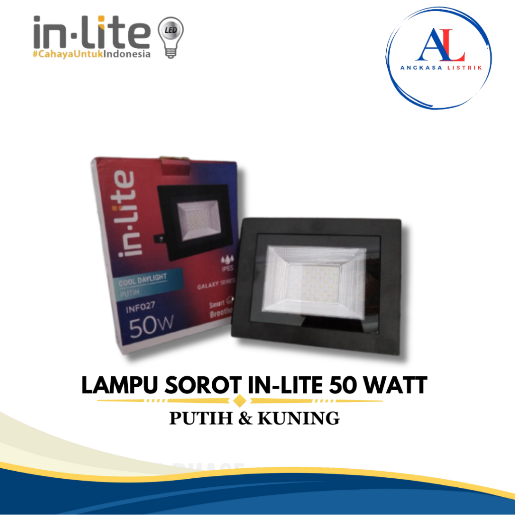 Jual LAMPU SOROT FLOODLIGHT LED INLITE 50W 50 WATT - INF027 - | Shopee Indonesia