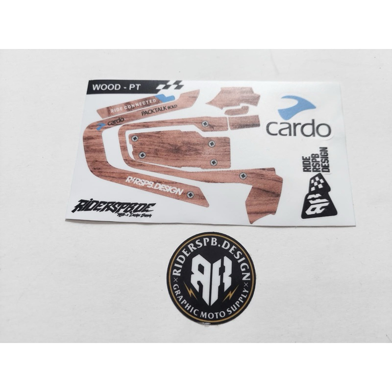 Jual WOOD PT - STICKER DECAL SKINCOVER GARSKIN INTERCOM CARDO PACKTALK ...