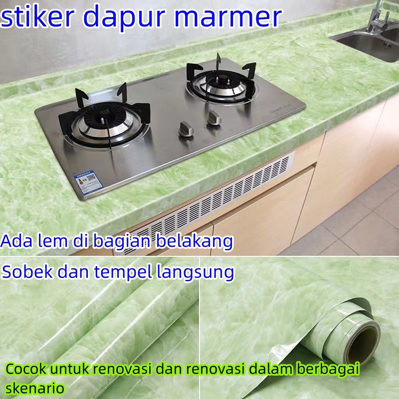 Jual Wallpaper Tahan Panas Stiker Dinding Stiker Dapur Marmer Tahan Air dan Tahan Minyak 60*3M ...