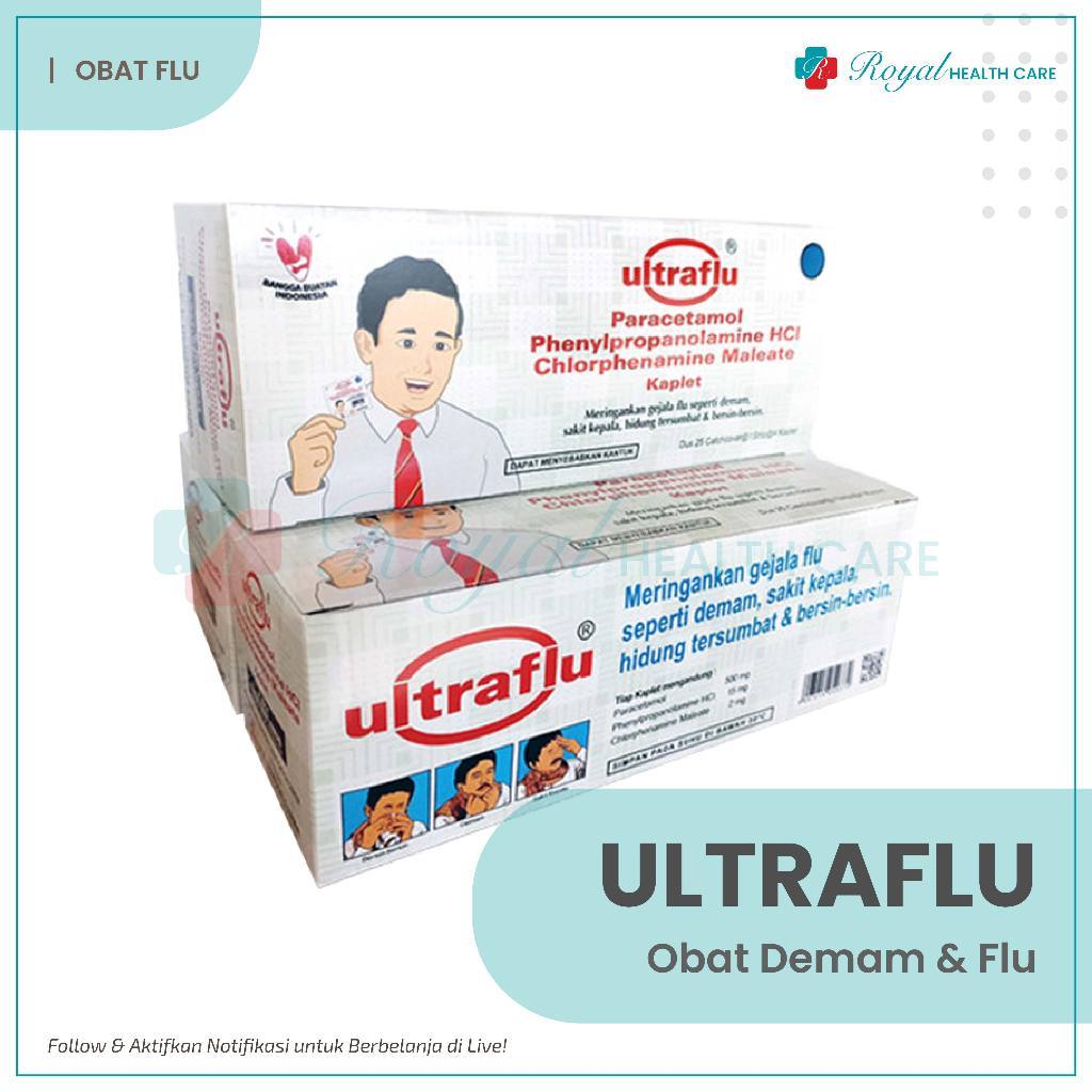 Jual ULTRAFLU Box Isi 25 Strip Obat Flu Demam Sakit Kepala & Batuk ...