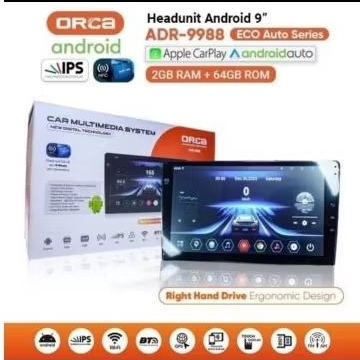 Jual HEAD UNIT ANDROID 9 INCH ORCA NFC 2/64 / HEAD UNIT ANDROID ORCA ...