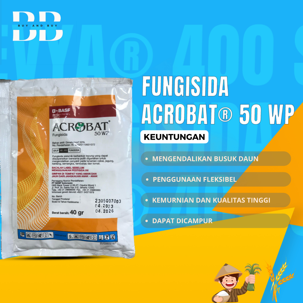 Jual Acrobat 50 WP (40gr) - Fungisida Sistemik [Obat Layu Fusarium Jamur] | Shopee Indonesia