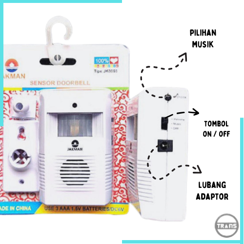 Jual BELL SENSOR / BELL RUMAH ADAPTOR / BELL RUMAH BATERAI | Shopee ...