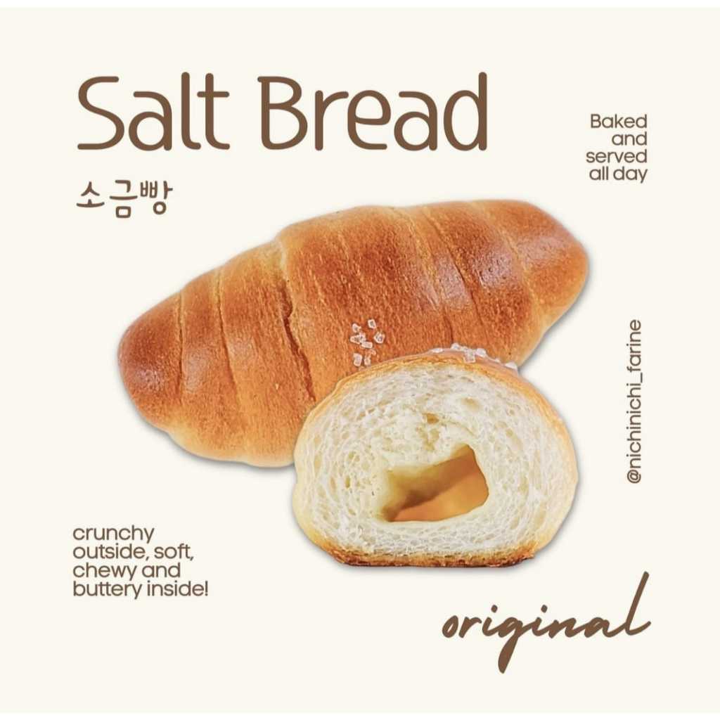 Jual ((Crunchy Buttery)) Salt Bread Original Nichi Nichi by Farine Roti ...