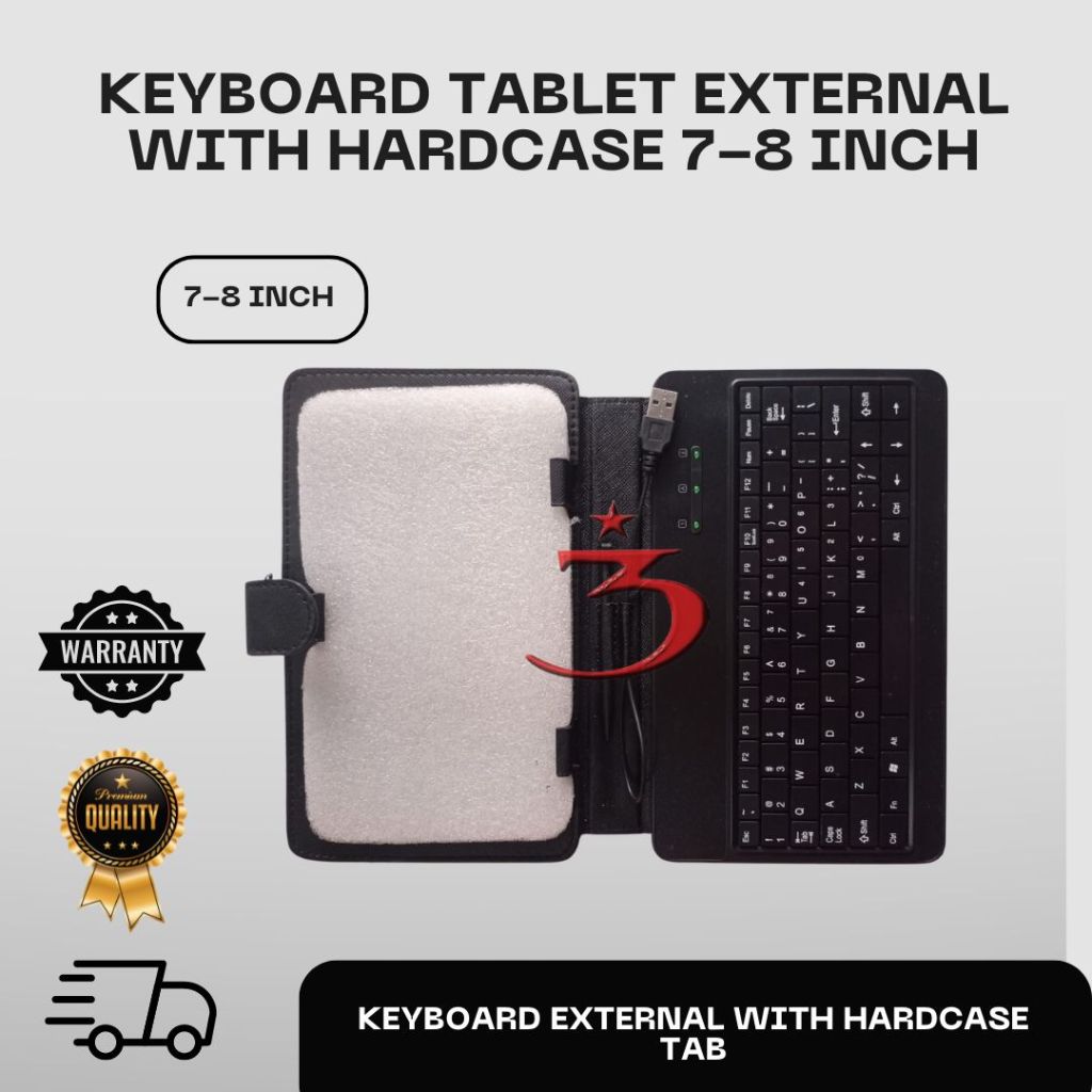 Jual Keyboard Tablet External With Hardcase 7-8 Inch | Shopee Indonesia