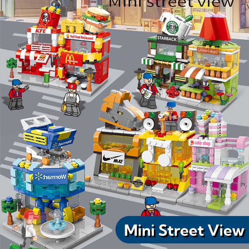 Jual Mainan Bricks Anak Edukasi Mini Street View City Series Toko ...