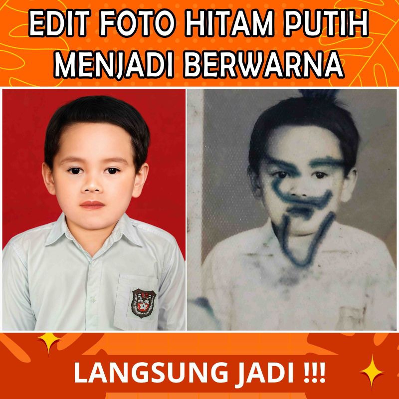Jual PROFESIONAL EDIT FOTO HITAM PUTIH MENJADI BERWARNA/RESTORASI FOTO ...