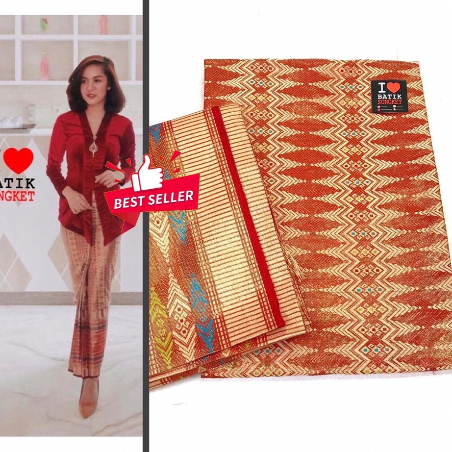 Jual COD NEWPRODUCT SONGKET MESIN MURAH THAILAND WARNA MERAH CABE ...