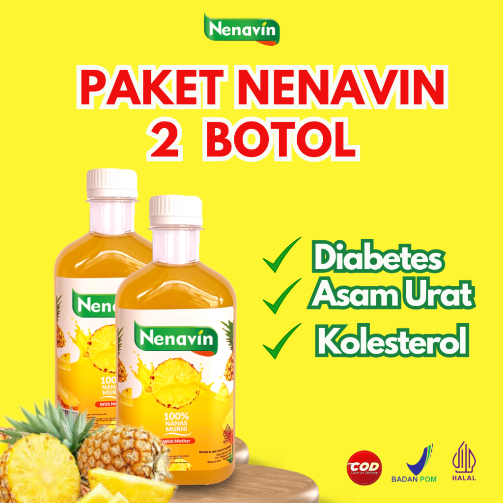 Jual Nenavin Cuka Nanas Original 300 ml Lebih Hemat 2 Botol | Shopee Indonesia