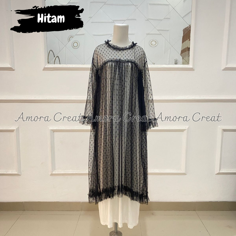 Jual OUTER AMORA TILE DOTY //GAMIS MIX TILE DOTY// FASHION MUSLIM ...