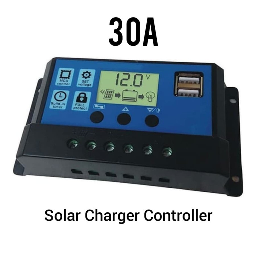 Jual Solar Panel Charger Controller Panel Surya 30A 12V 24V2 | Shopee ...