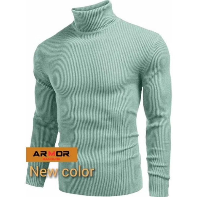Jual ARMOR - KAOS TURTLE NECK BASIC LONG SLEEVE MANS TURTLENECK PUTIH ...