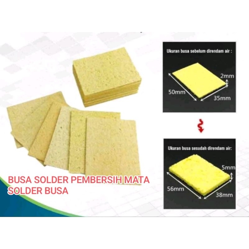 Jual Spons Busa Pembersih Mata Solder/Tip Cleaner Sponge Ukuran 5 x 3,5 ...