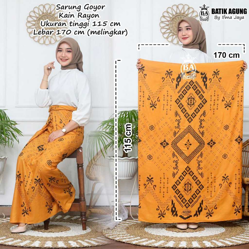Jual SARUNG BATIK HALUS GOYOR MOTIF BALIMON KUNYIT NYAMAN DAN LEMBUT ...