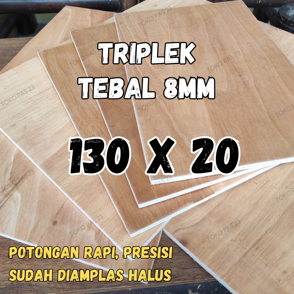 Jual TRIPLEK P130 L20 (cm) TEBAL 8mm MULTIPLEK | PAPAN KAYU LAPIS ...