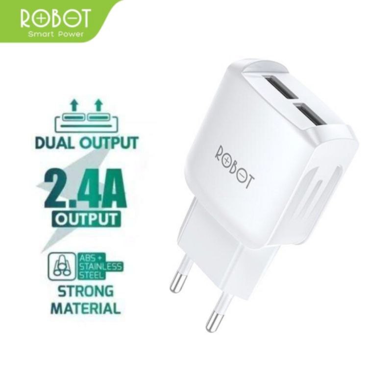 Jual Adapter Charger Robot RT K-6 Batok Charger Dual Output 2.4A Fast Charging Original | Shopee ...