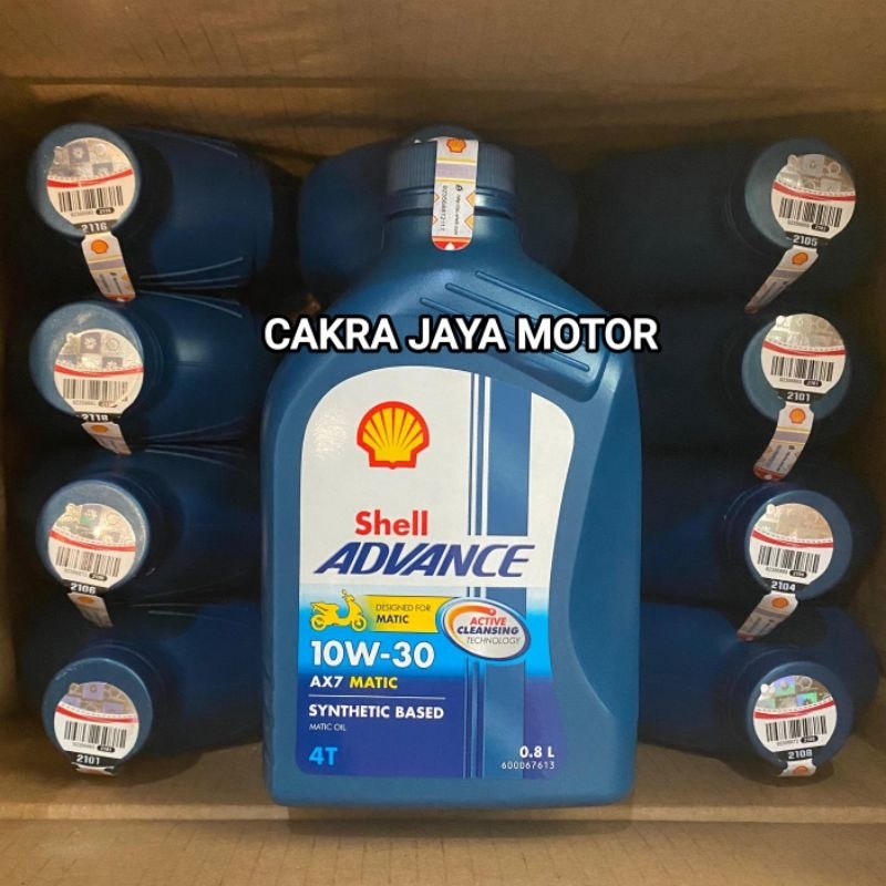 Jual 1 DUS = 12 Botol Oli Shell Advance AX7 Scooter Matic 800ml ...