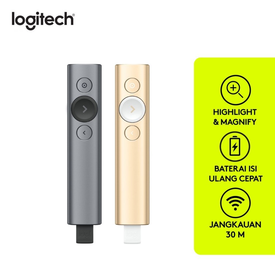 Jual Logitech Spotlight Pointer Presenter Wireless Bluetooth | Shopee ...