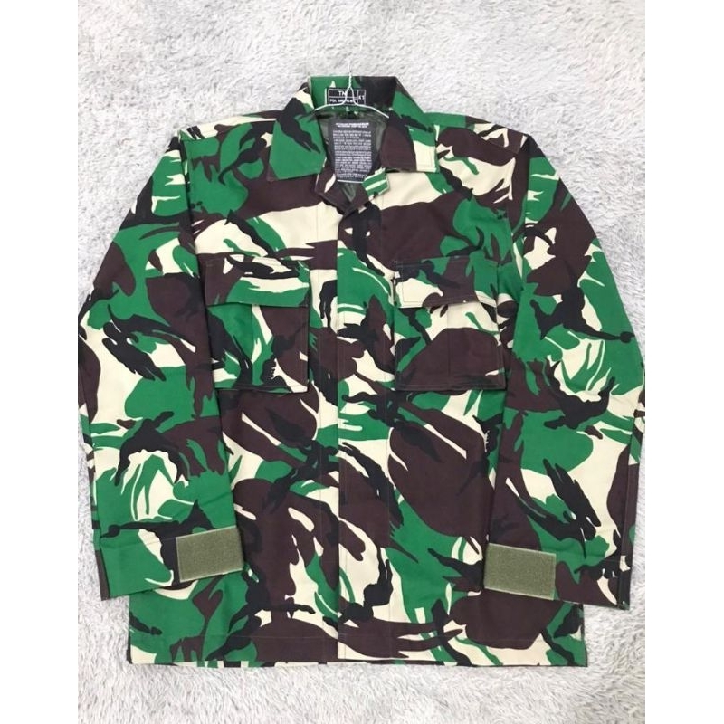 Jual Baju Seragam Setelan PDL TNI Bahan Velbed Puring resleting | Shopee Indonesia