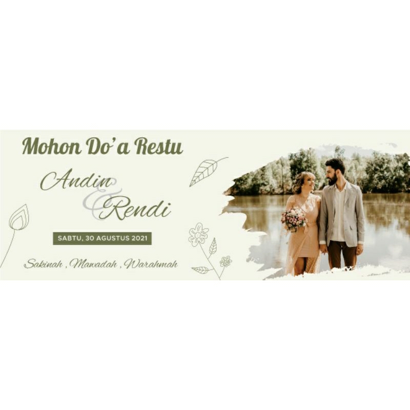Jual spanduk wedding banner pernikahan free foto spanduk khitanan ...