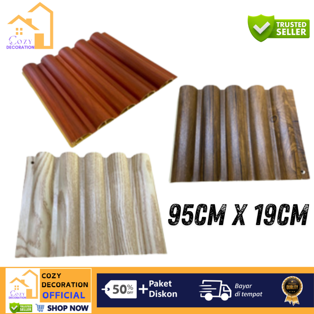 Jual [ PROMO ] WALL PANEL LENGKUNG WPC | WOOD PANEL LENGKUNG WPC UKURAN ...