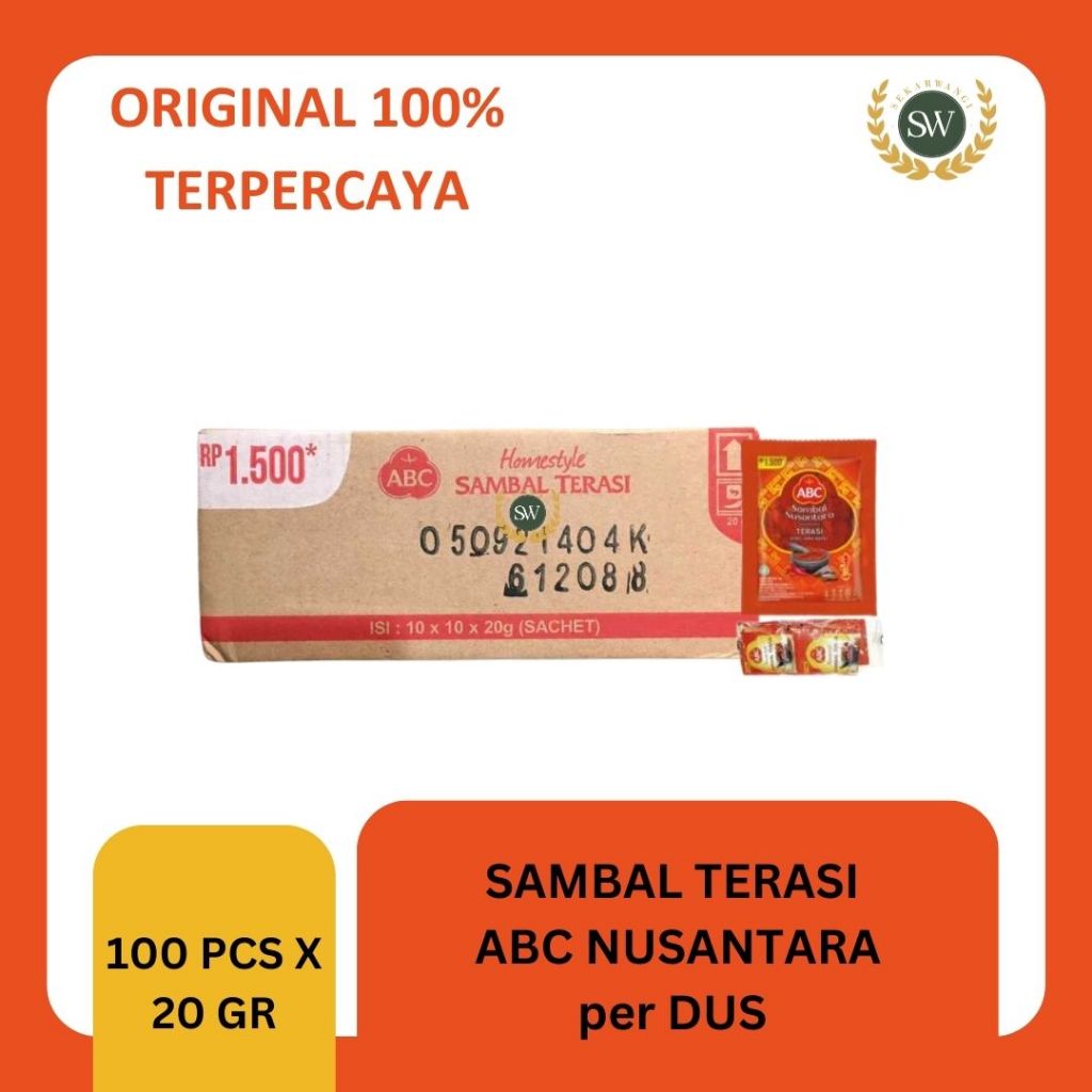 Jual SAMBAL TERASI ABC NUSANTARA - PER DUS ISI 100 SACHET | Shopee Indonesia