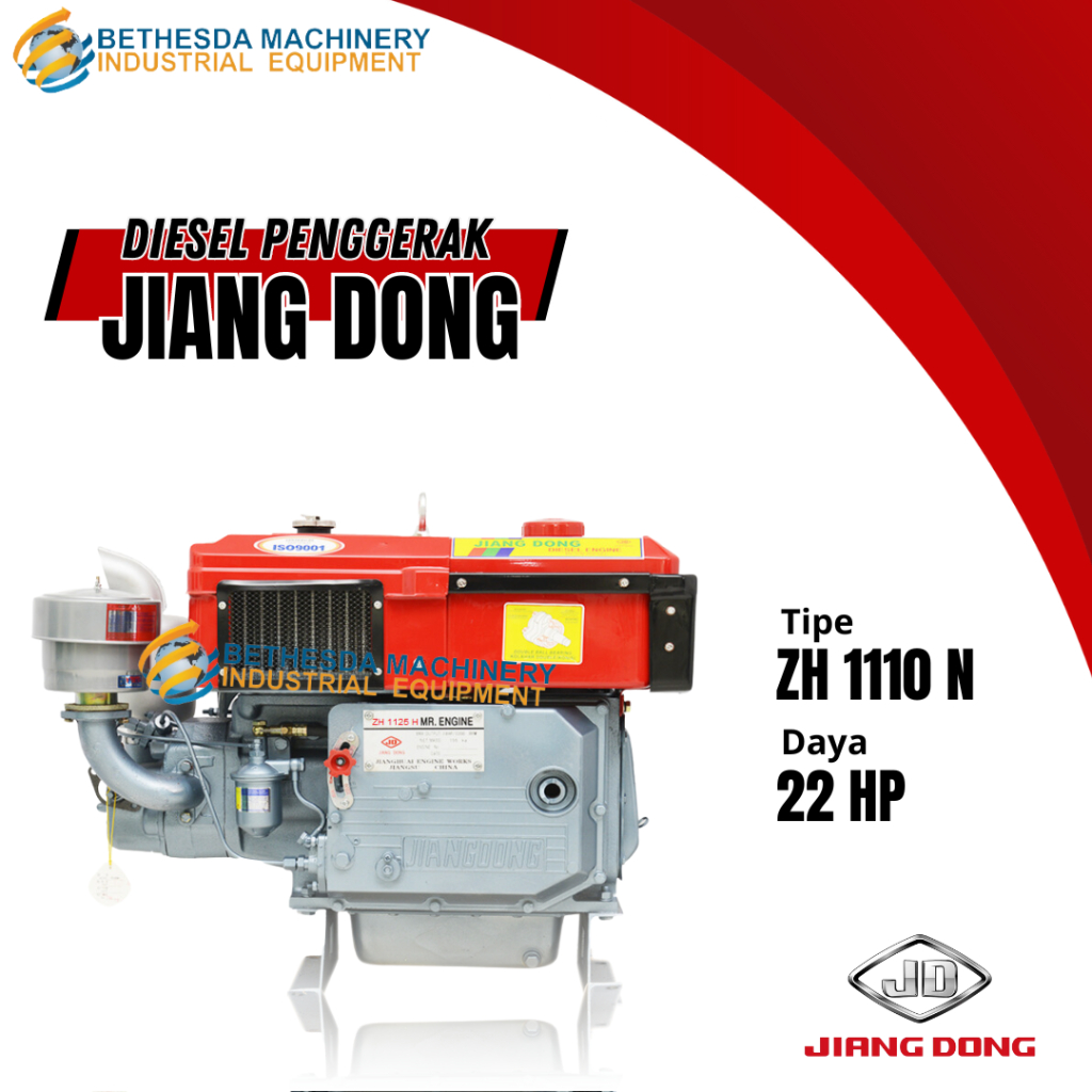 Jual Mesin Diesel Jiangdong 22 HP Radiator Engkol / Penggerak 22 PK | Shopee Indonesia