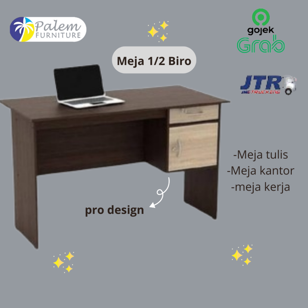 Jual Pro Design Meja Tulis 1/2 Biro Meja Kantor Meja Kerja | Shopee ...