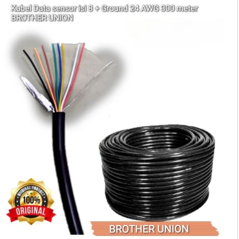 Jual Kabel Data Sensor isi 8+1 ground 24 AWG 300 Meter -BROTHER UNION ...