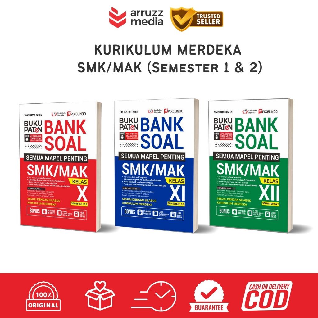 Jual Buku Paten Bank Soal Semua MAPEL Penting SMK/MAK Kelas X, XI & XII ...