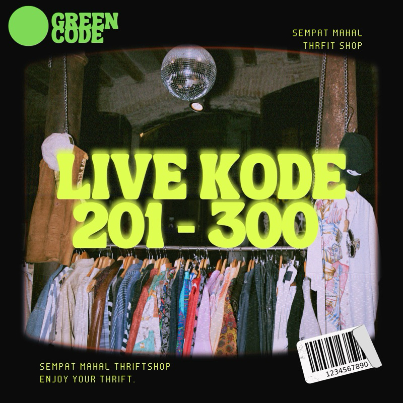 Jual LIVE KODE 201-300(sesi 1) | Shopee Indonesia