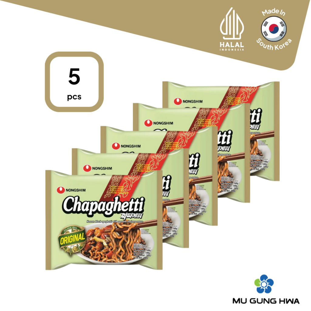 Jual Nongshim Chapagetti / Chapaghetti Chajangmyun - 140g/5pcs | Shopee ...
