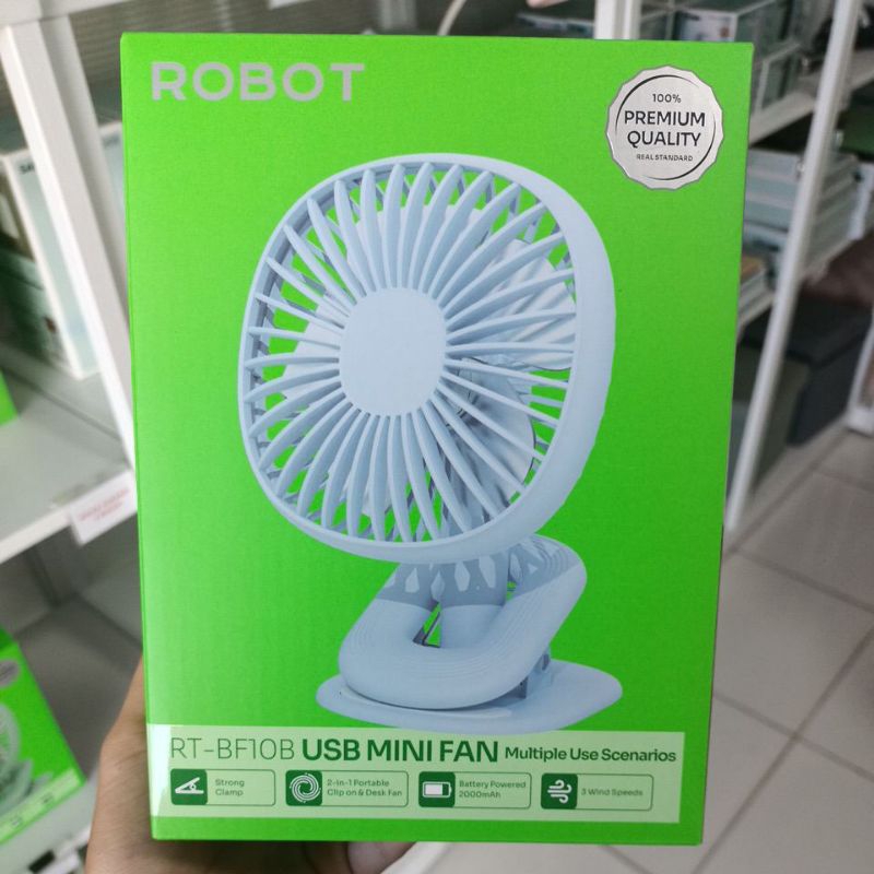 Jual ROBOT PORTABLE MEJA KIPAS ANGIN MINI RT BF10B | Shopee Indonesia