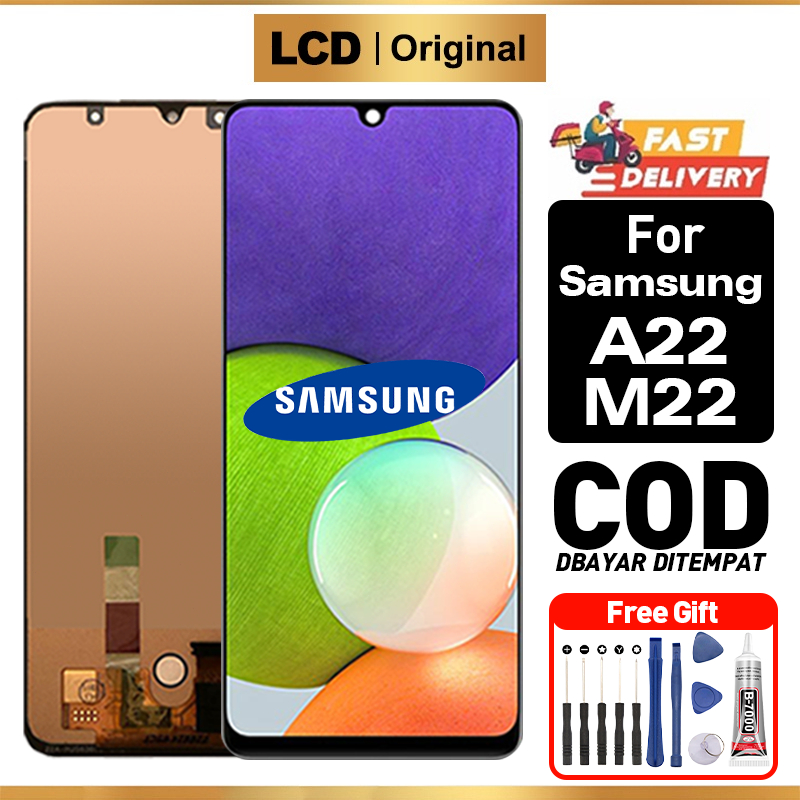 Jual LCD Samsung A22 M22 4G Original Touchscreen Fullset Asli Ori Compatible For Glass Touch ...