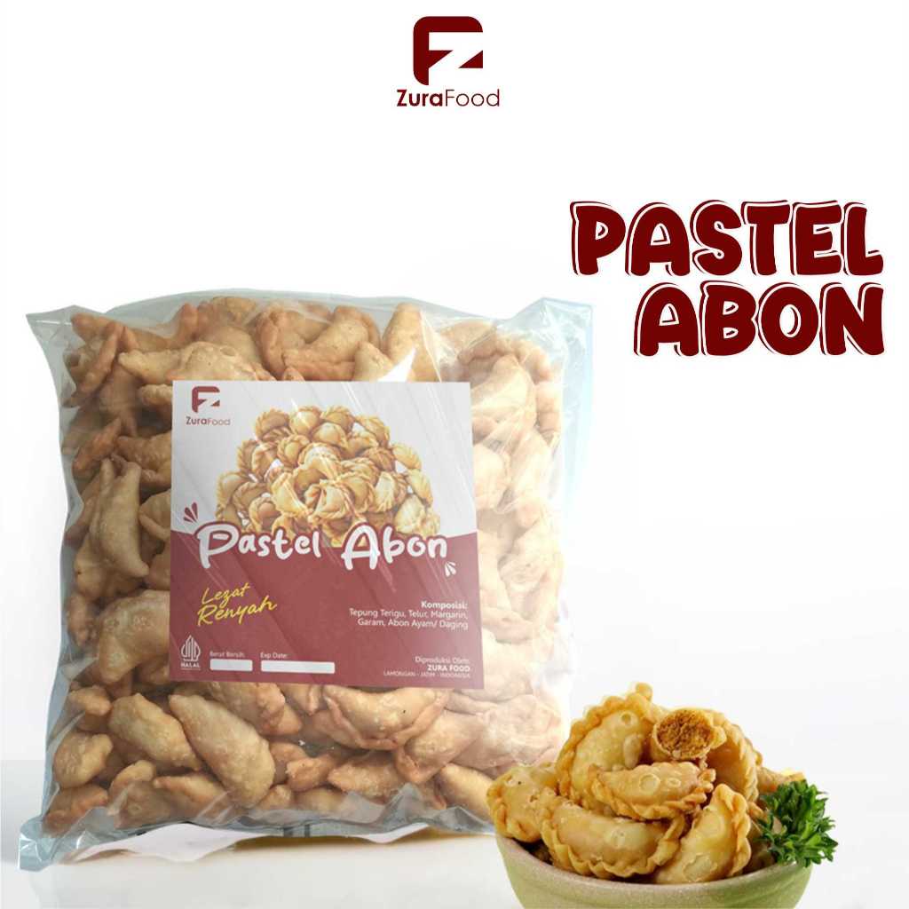 Jual Zura Food Kue Pastel Kering Mini isi Abon 100 250 500 gram Camilan ...