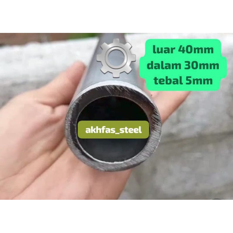 Jual Pipa besi seamles diameter luar 40mm,dalam 30mm tebal 5mmx10cm ...