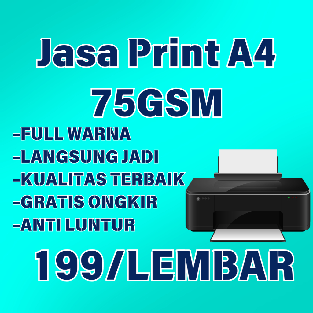 Jual Jasa Print A4 75 GSM Full Warna | Tugas, Skripsi, Brosur, Makalah ...