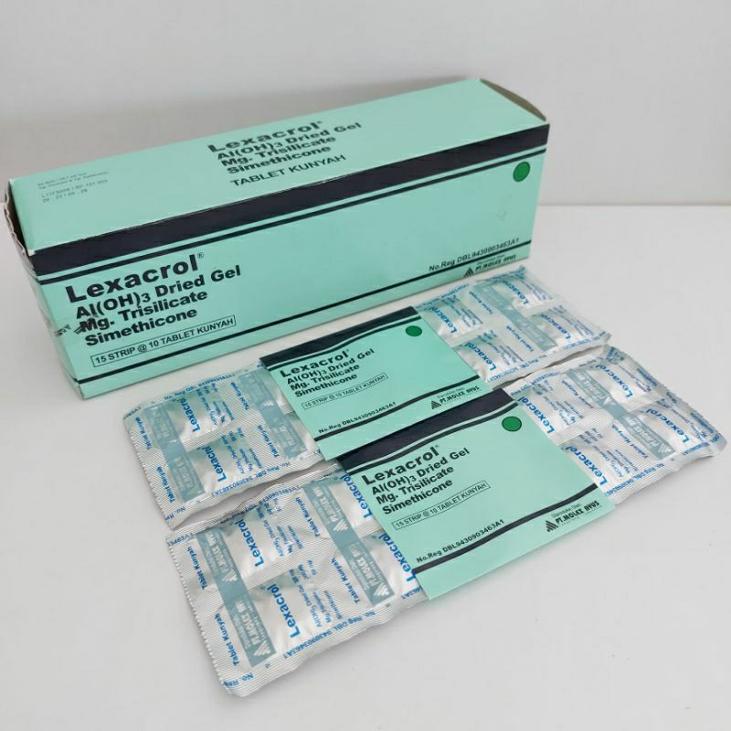 Jual Lexacrol Obat Antasida Lambung strip isi 10 Tablet | Shopee Indonesia
