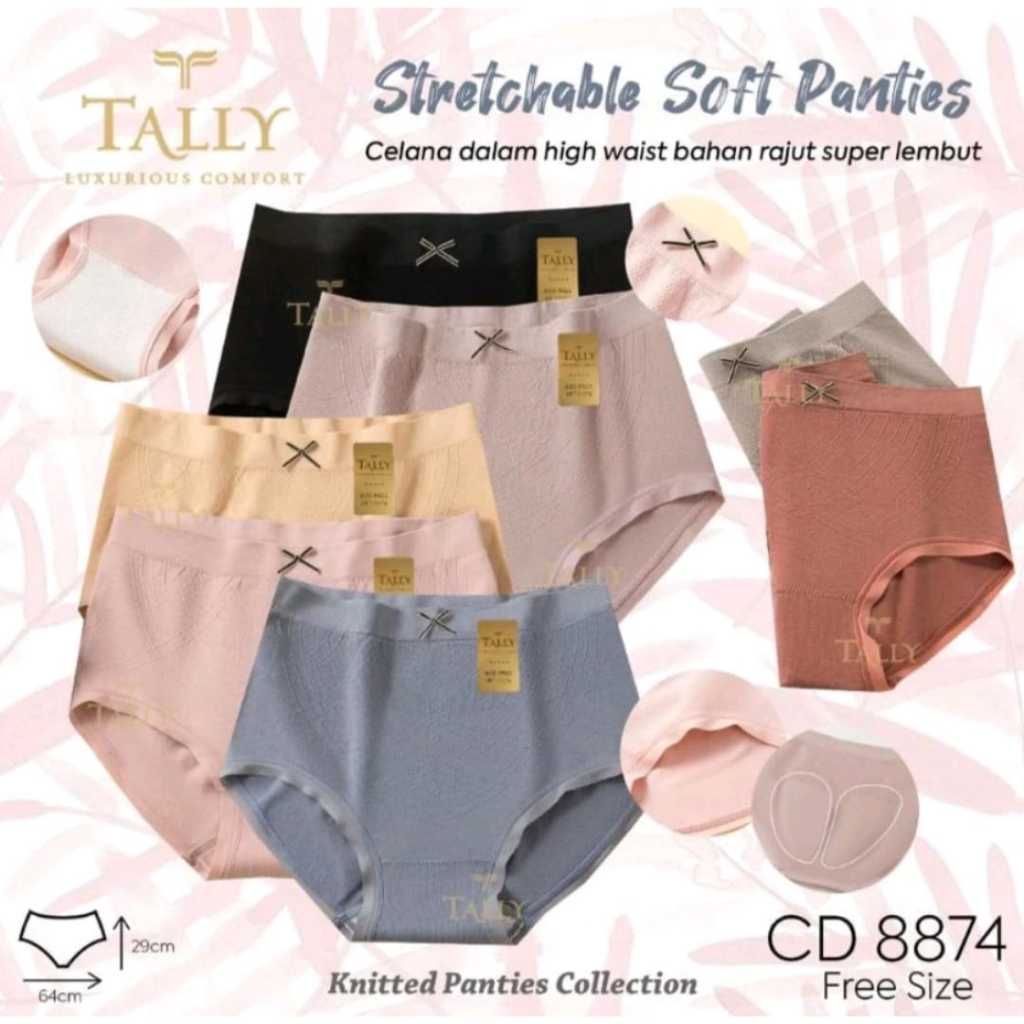 Jual TALLY CD CELANA DALAM RAJUT 8874 | FREE SIZE | FIT XL - XXL | BAHAN RAJUT SUPER LEMBUT ...